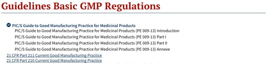 Validierung / Produktion / Technik - GMP Navigator