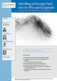 Handling of Foreign Particles in APIs and ExcipientsIm Auftrag der ECA ...