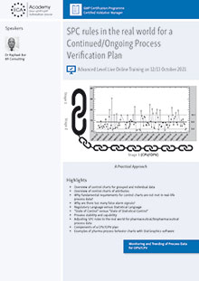Advanced Level Live Online Training: SPC rules in the real world for a Continued/Ongoing Process ...
