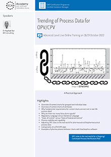 Advanced Level: Trending of Process Data for OPV/CPV - Live Online ...
